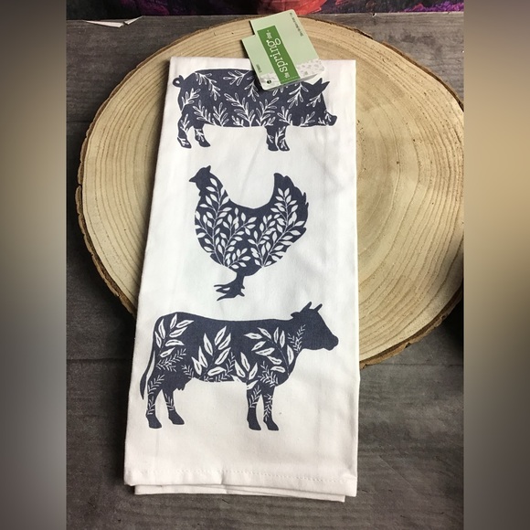 Hobby Lobby | Kitchen | Cow Chicken Pig Farmhouse Kitchen Dish Towel ...